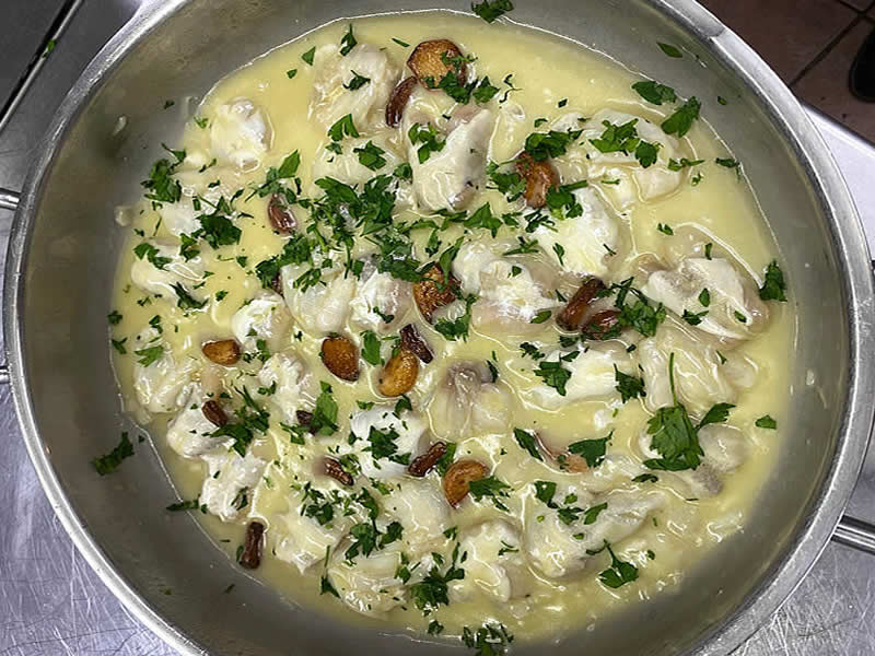 Cocochas de bacalao al pil-pil